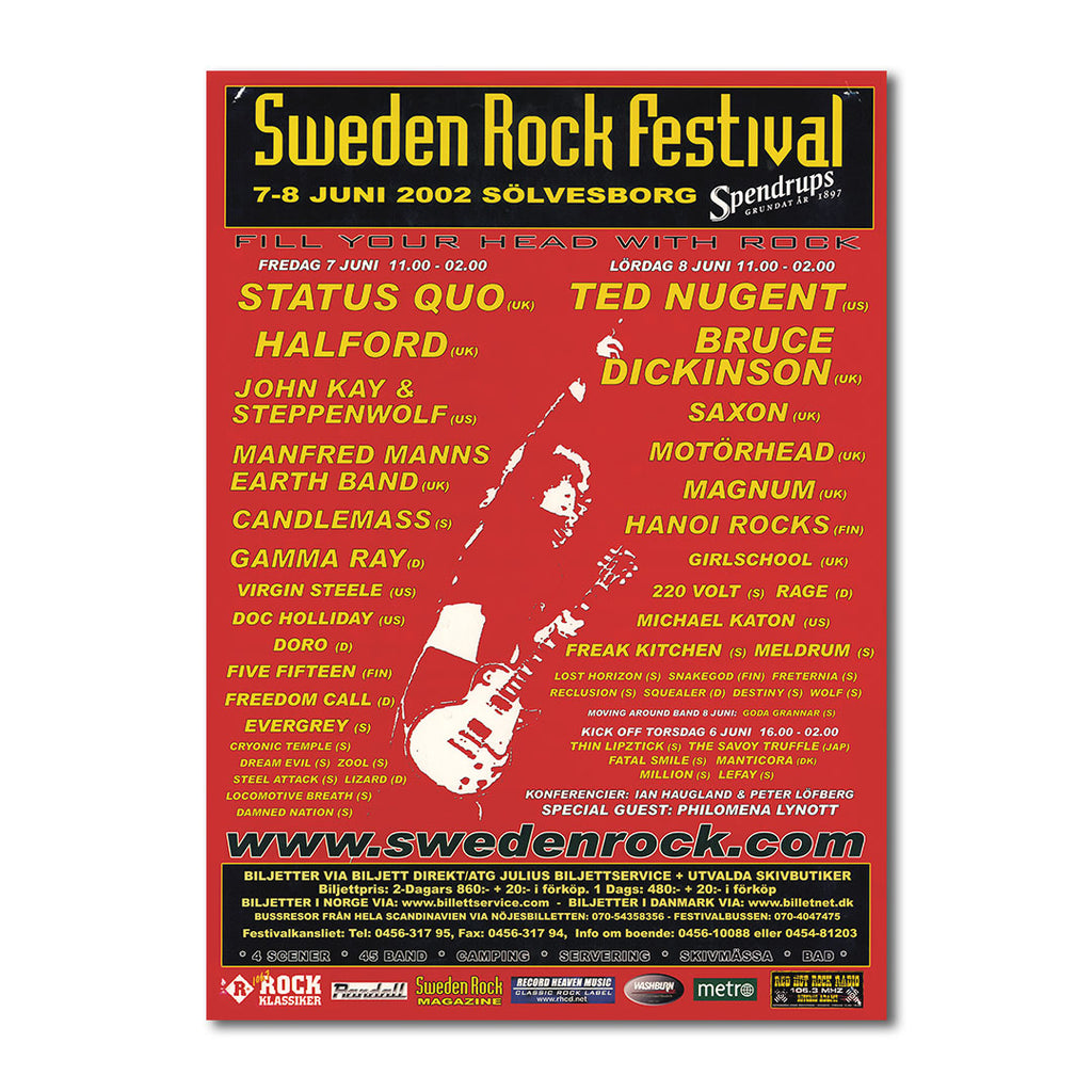 Poster 2002, 50x70cm – Sweden Rock Merchandise